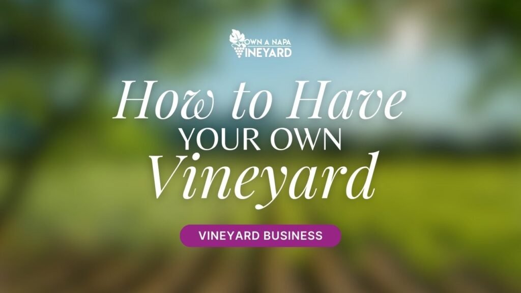 How To Have Your Own Vineyard For A Business